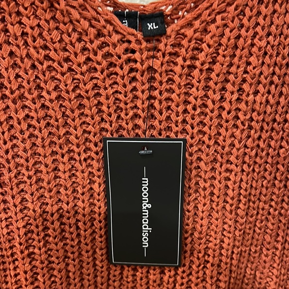 moon & madison | Tops | Nwt Moon Madison Rust Knit Cropped Tank Top ...